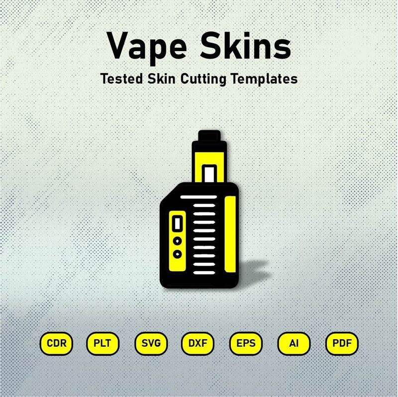 Vinyl Ready Vector Cut File Templates for vape Skins in AI, SVG, DXF ...