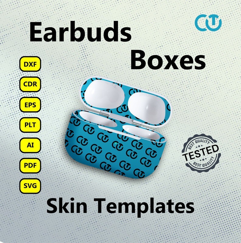 Vinyl Ready Vector Cut File Templates for Airpods - Earbuds Skins