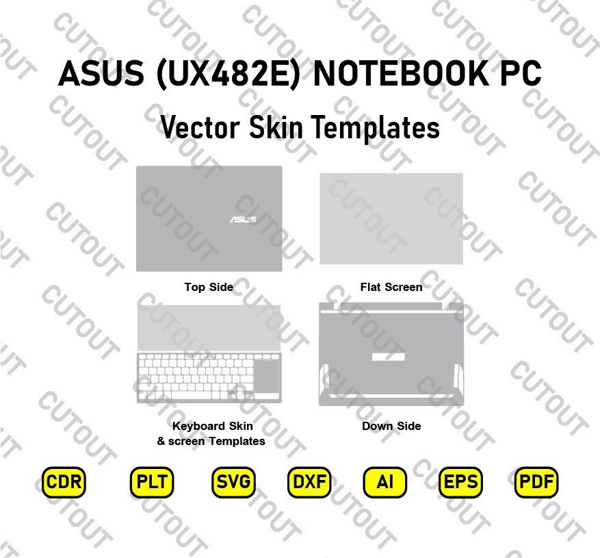 ASUS ZenBook Duo UX482 Vector Skin Cut Files