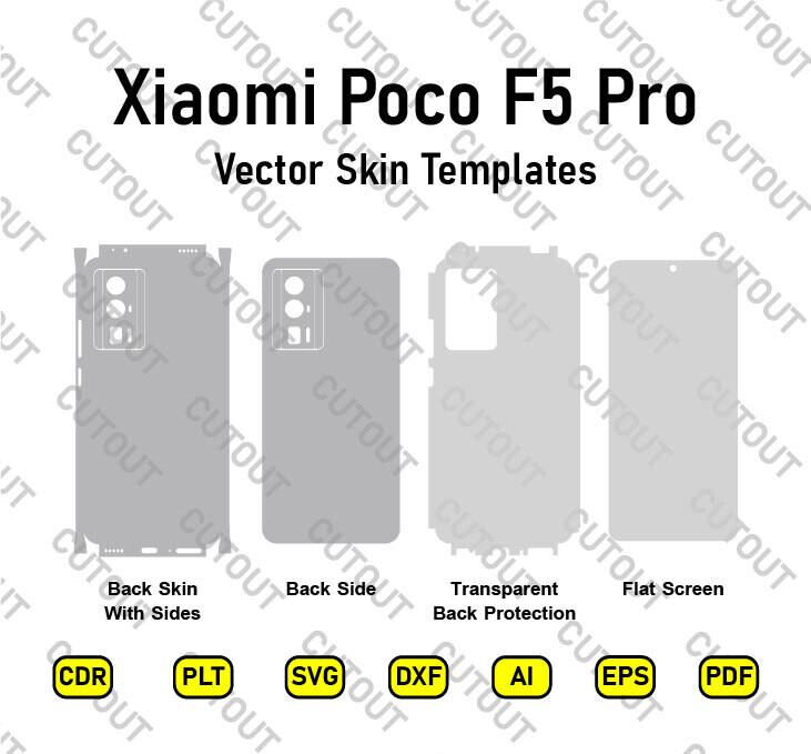 Xiaomi Poco F5 Pro Vector Skin Cut Files (Templates)