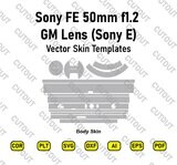 Sony FE 50mm f1.2 GM Lens (Sony E) Vector Skin Cut Files