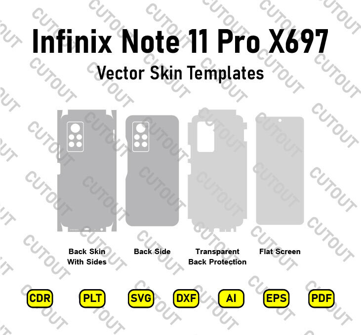 Infinix Note 11 Pro X697 Vector Skin Cut Files