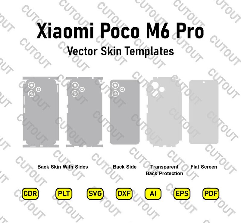 Xiaomi Poco M6 Pro Vector Skin Cut Files