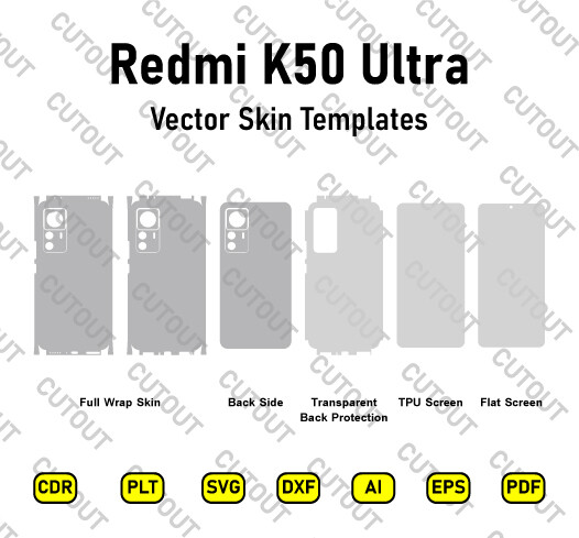 Xiaomi Redmi K50 Ultra Vector Skin Cut Files