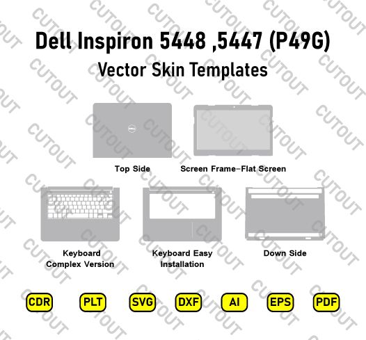 Dell Inspiron 5447, 5448 (P49G) Vector Skin Cut Files