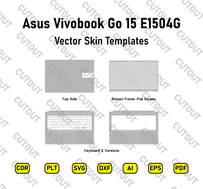 Asus Vivobook Go 15 E1504G Vector Skin Cut Files