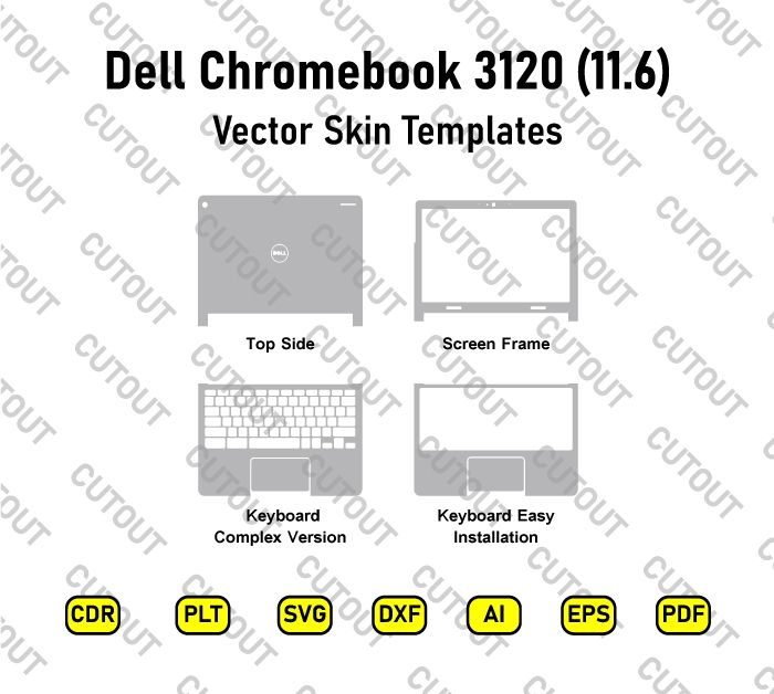 Dell Chromebook 3120 11.6 Vector Skin Cut Files