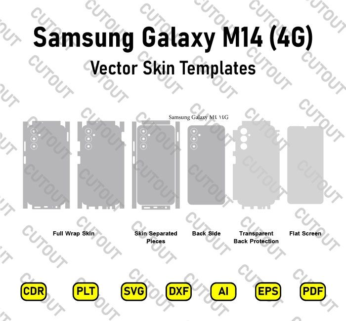 Samsung Galaxy M14 4G Vector Skin Cut Files