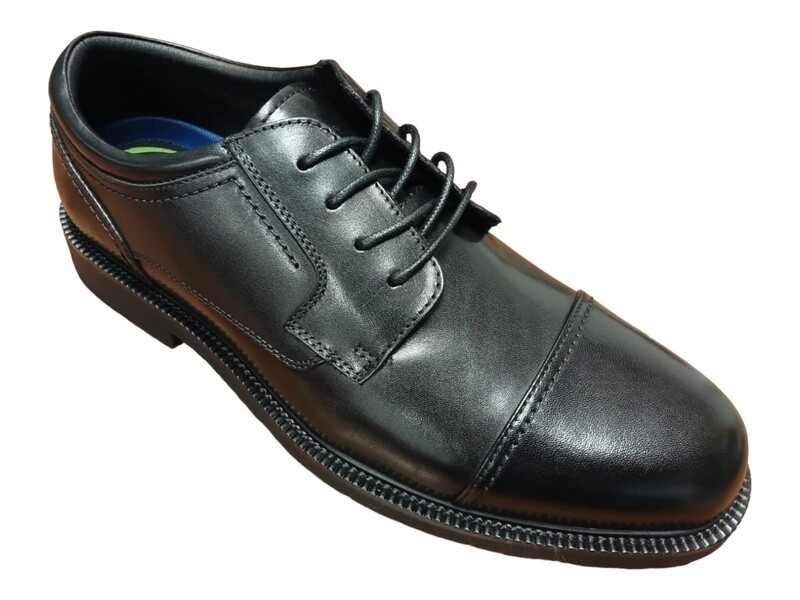 Green Cross | Formal Lace Up Toe Cap | Black