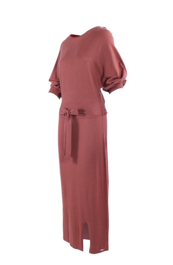 Pringle | Blouson Knitted Dress | Rose