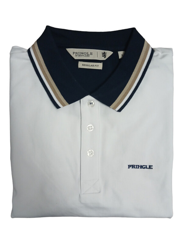 Pringle | Fredrick Mercerised Golfer | White
