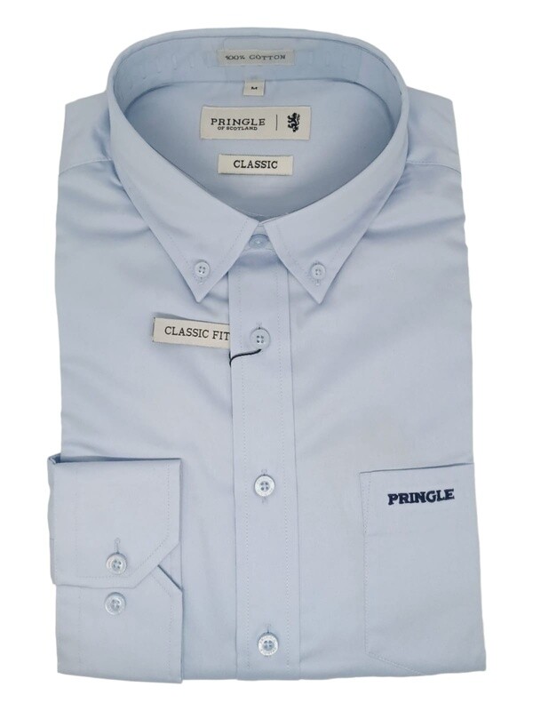 Pringle | William | Classic Long Sleeve Shirt | Light Blue
