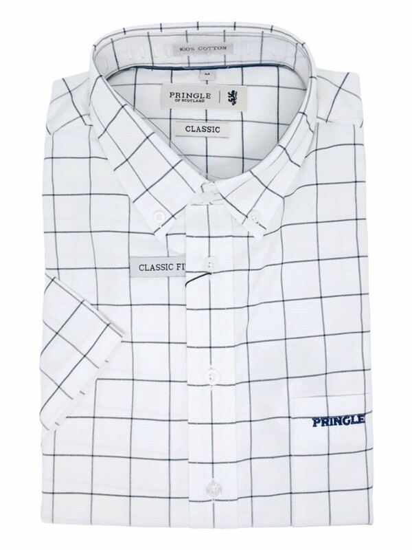 Pringle | Classic Short Sleeve Shirt | Oscar | White