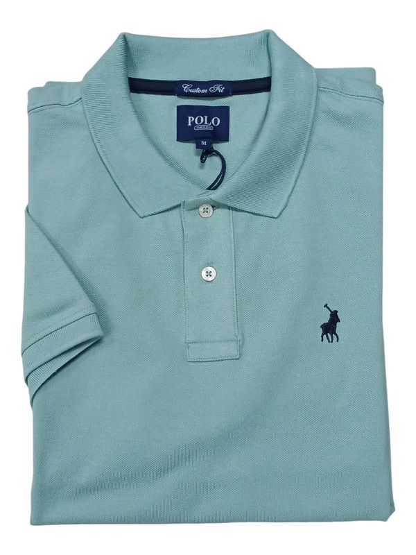 Polo | Carter Short Sleeve Pique Golfer | Aqua