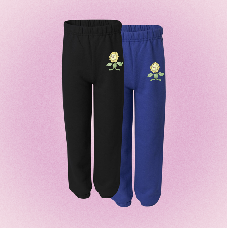Custom Flower Embroidery Sweatpants SET
