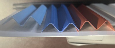 Ridged Slats: Chain Link Fence Angular Privacy Slat Insert