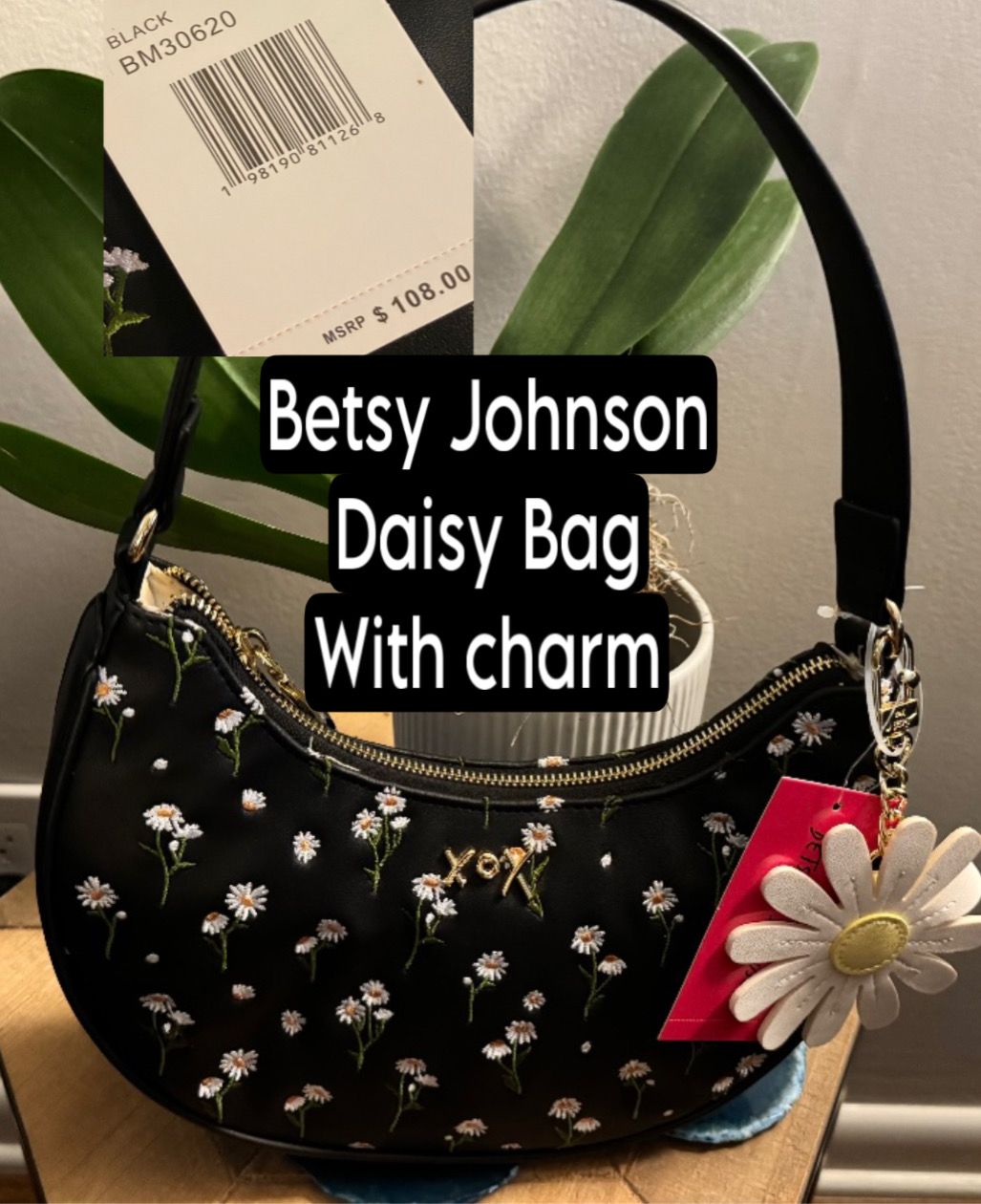 Betsy Johnson Daisy Bag with Charm