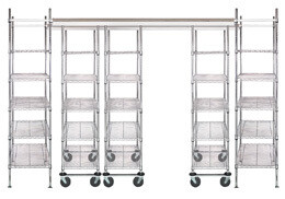 Overhead Track System for wire shelving