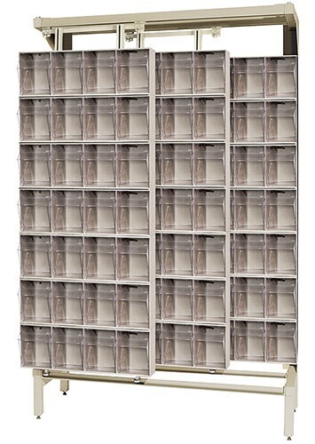 QS-304-32 - Made in Canada sliding panel Tip-Out bin display