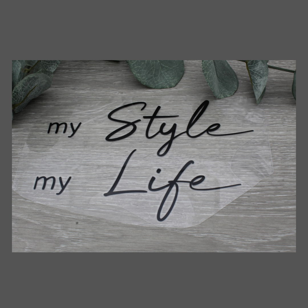 Bügelbild "my Style my Life" schwarz