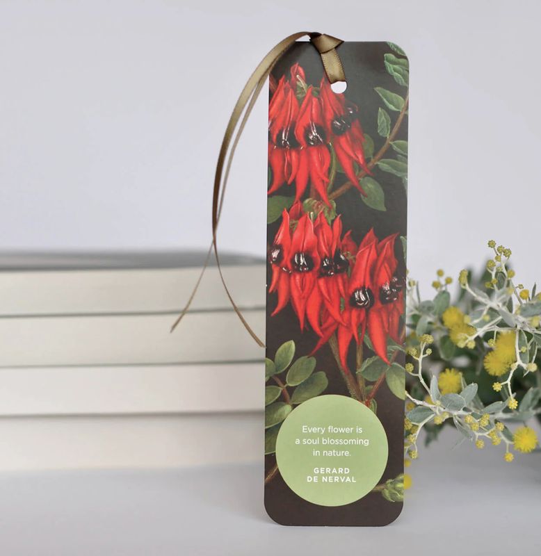 Wildflowers Bookmark - Sturt Pea