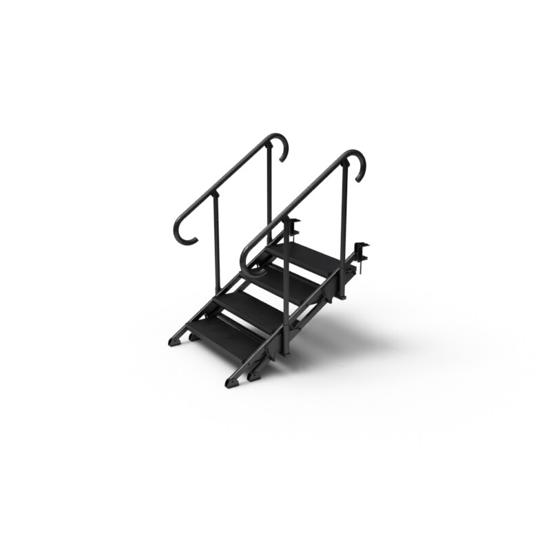 Stage Stairs - Variable Height with Handrails
