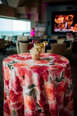 Modern Spring Floral Linens - Show Now | Tablecloth Rental | AM Linen ...