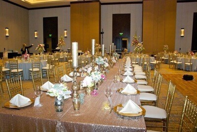 Blush Sequin Tablecloth Rental | AM Linen Rental - Show Now ...