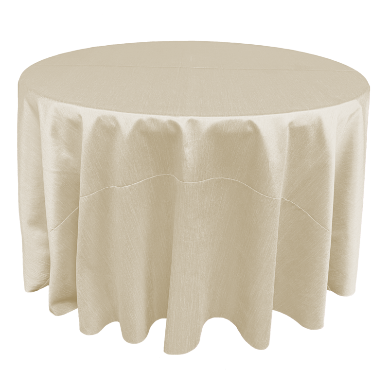 Ivory Shantung Linens - Show Now | Tablecloth Rental | AM Linen Rental