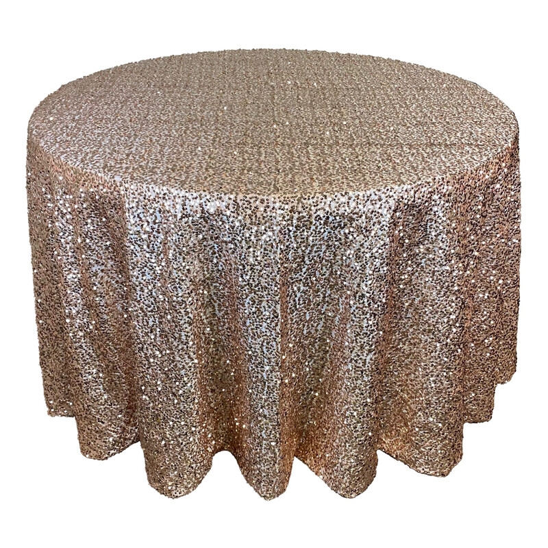 Blush Sequin Tablecloth Rental | AM Linen Rental - Show Now ...