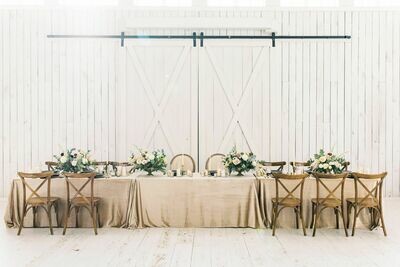 Champagne Premium Velvet Tablecloth Rental | AM Linen Rental - Show Now ...