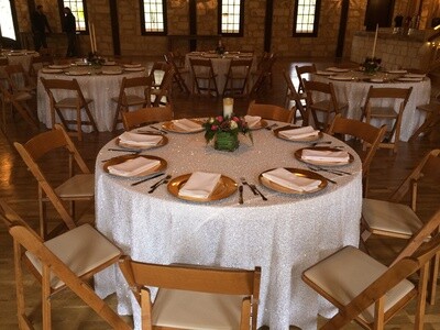 White Sequin Tablecloth Rental | AM Linen Rental - Show Now ...