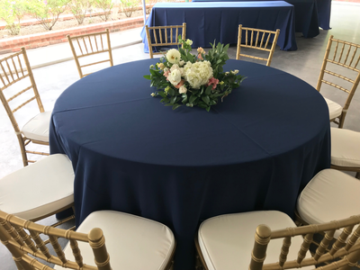 Navy Blue Polyester Tablecloth Rental | AM Linen Rental - Show Now ...