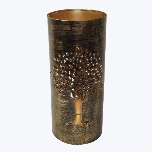 Metal Votive with Tree of Life
