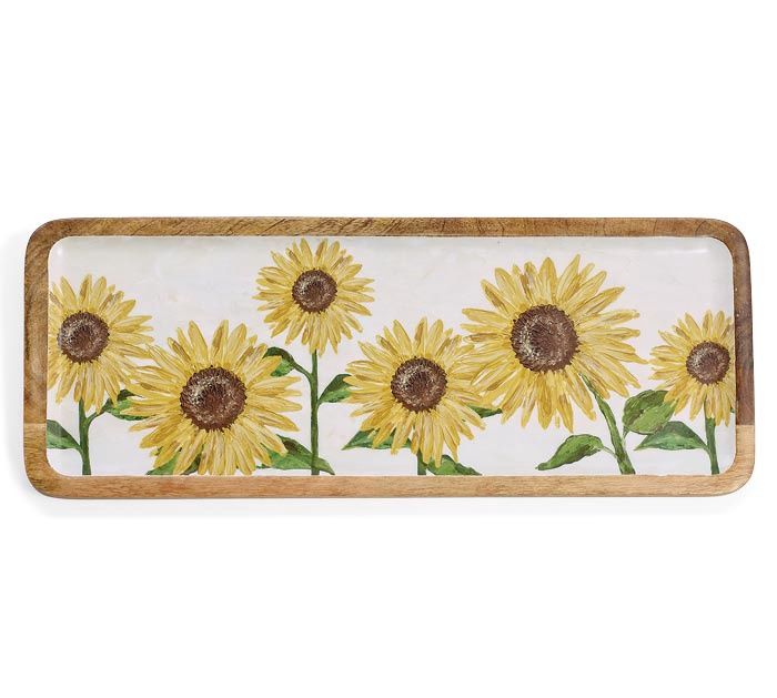 Tray Sunflower Mango Wood