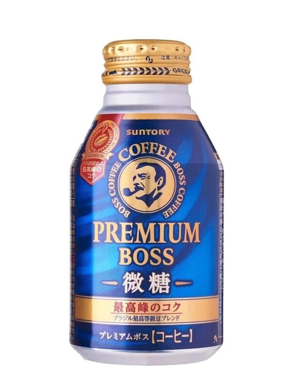 23961230228 SUNTORY Premium Boss Coffee Less Sugar 260g