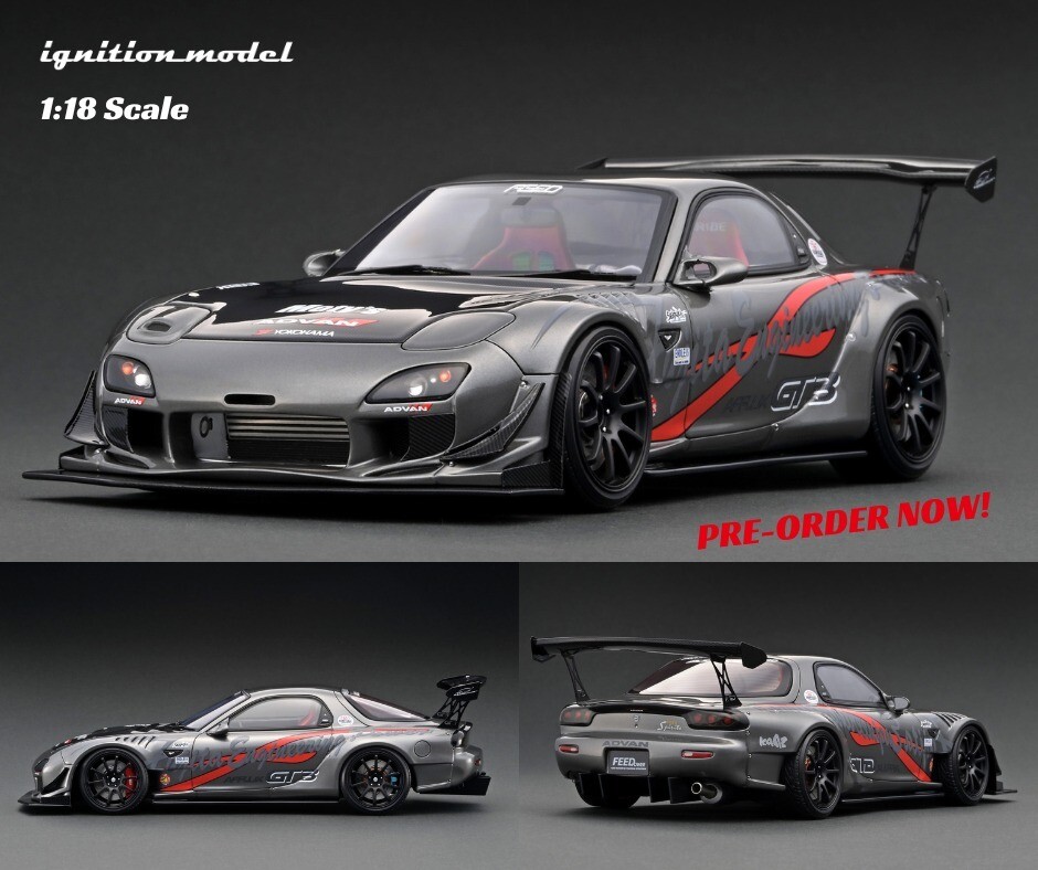 1:18 Ignition - Mazda RX7 FEED Afflux GT3（FD3S）,gun metallic