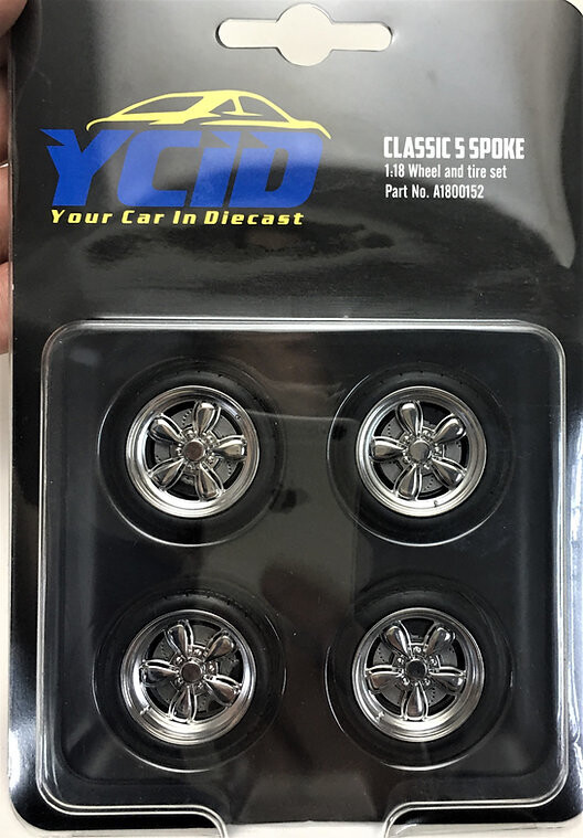 1:18 YCID - Classic 19 inch 5 Spoke Wheel Set
