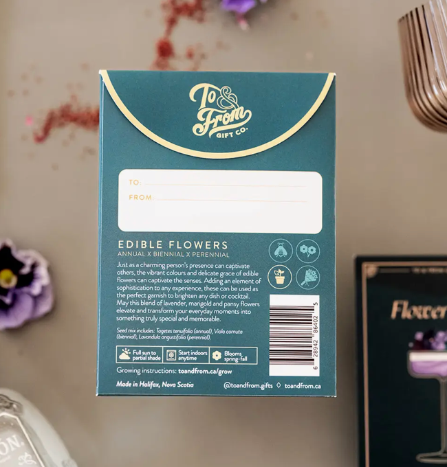 Edible Flowers Seed Packet Card