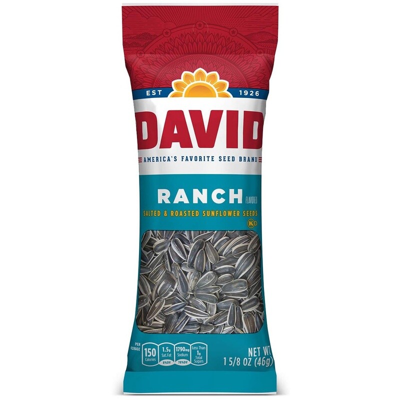 David Sunflower Seeds Tube 46g - Ranch