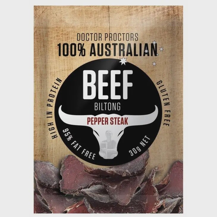 Pepper Steak Beef Biltong 30g