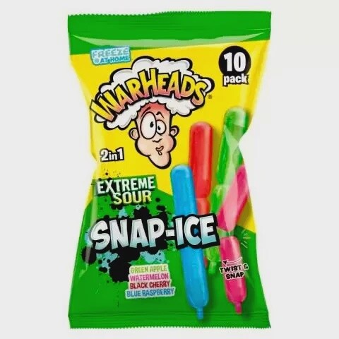 Warheads Snap Ice Pops 450ml (10pc x 45ml)