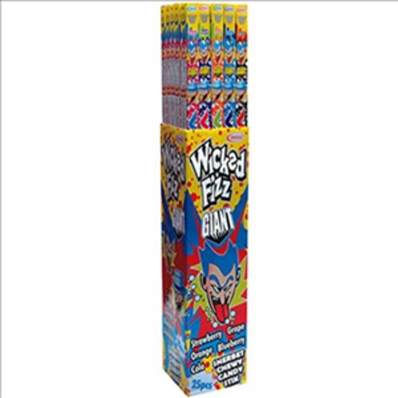 Wicked Fizz Giant Sherbet Chewy Candy Stick 70g