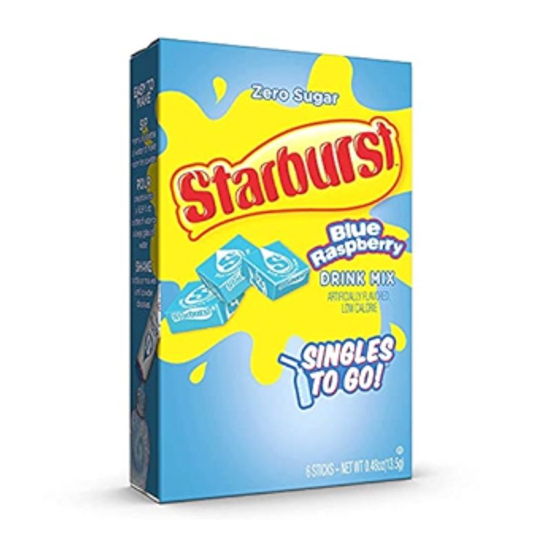 Starburst Blue Raspberry Drink Mix - Sugar Free (6 Sticks)