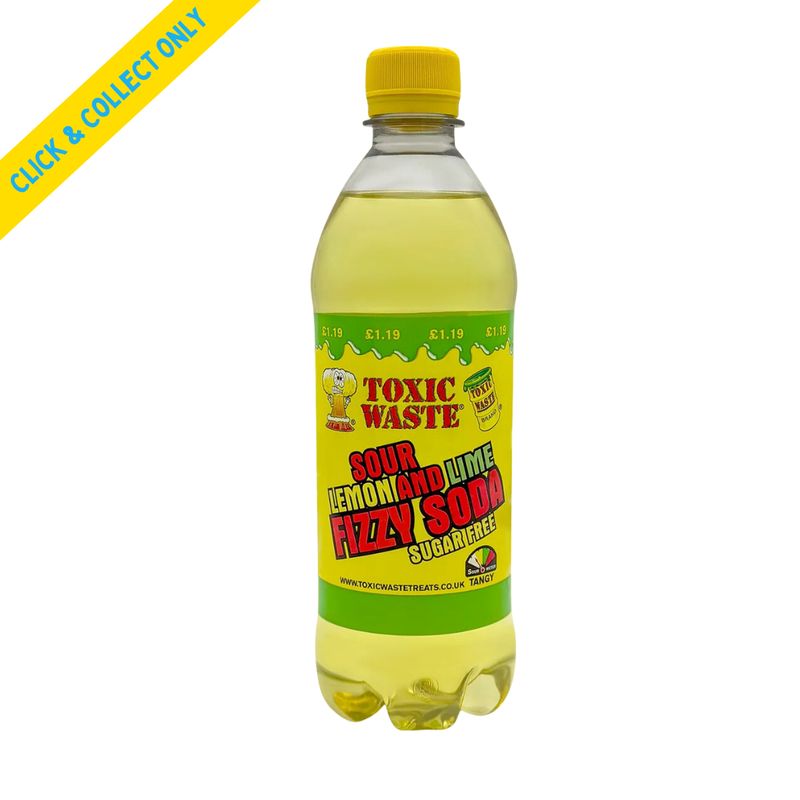 Toxic Waste Fizzy Soda 500ml - Lemon & Lime (Sugar Free)