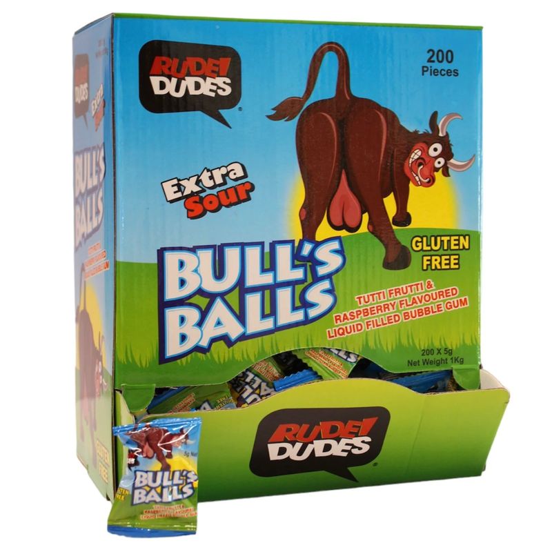Bulls Balls extra sour bubble gum