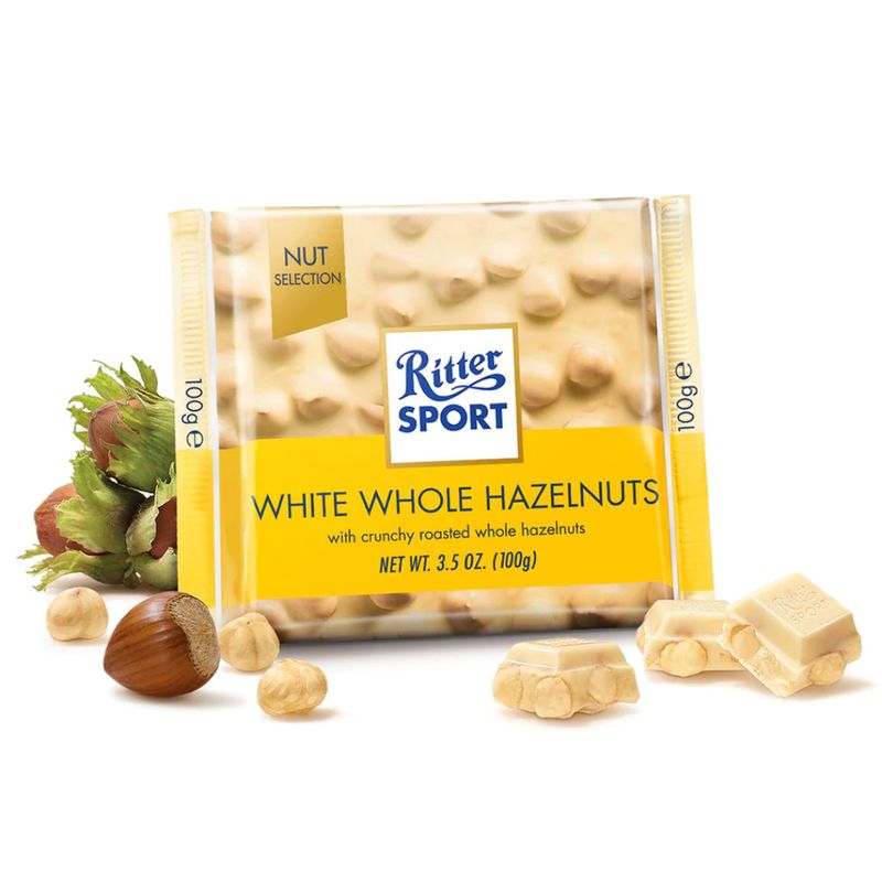 Ritter Whole Hazelnut White Chocolate 100g