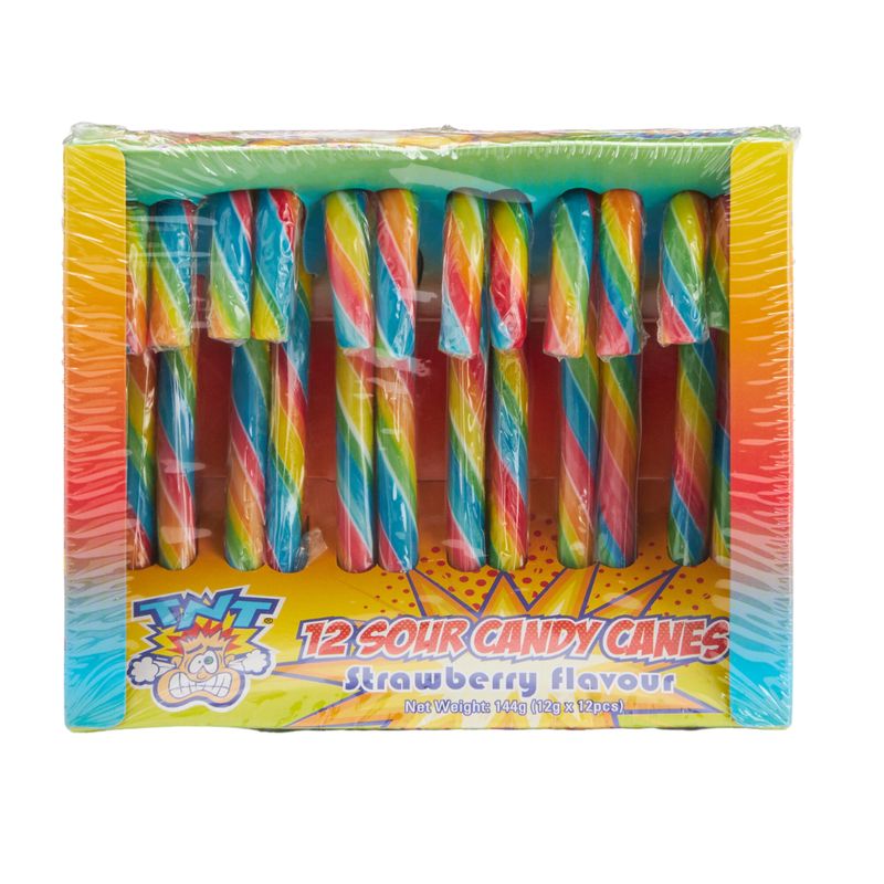 TNT Sour Candy Canes 12pc (144g)