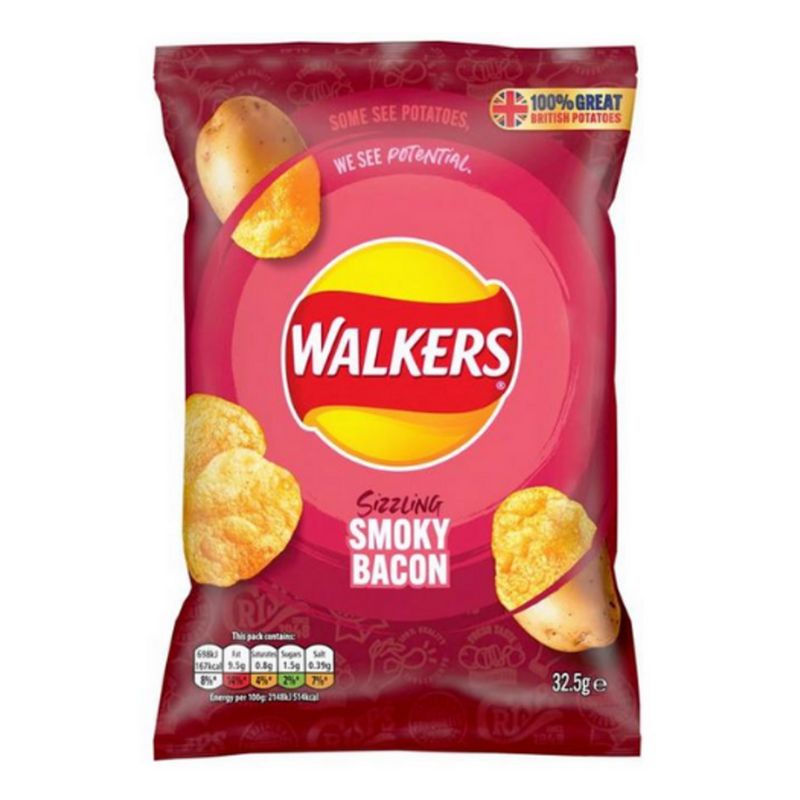 Walkers Smoky Bacon Crisps 32.5g