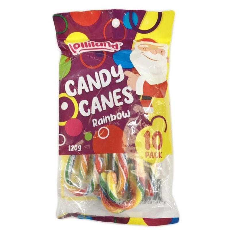 Rainbow Candy Canes 10pk (120g)
